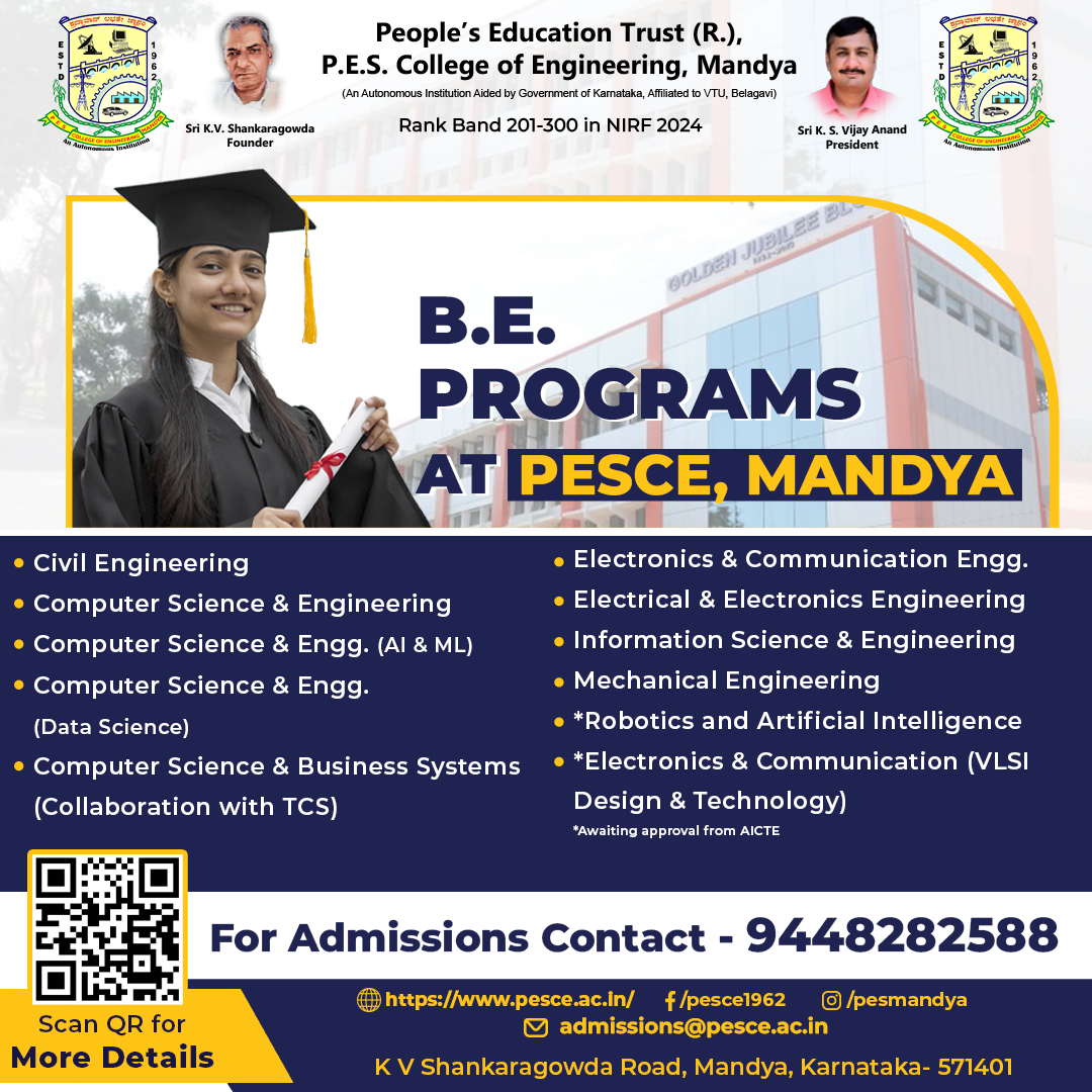 Admissions | PES College of Engineering Mandya | Top Engineering ...